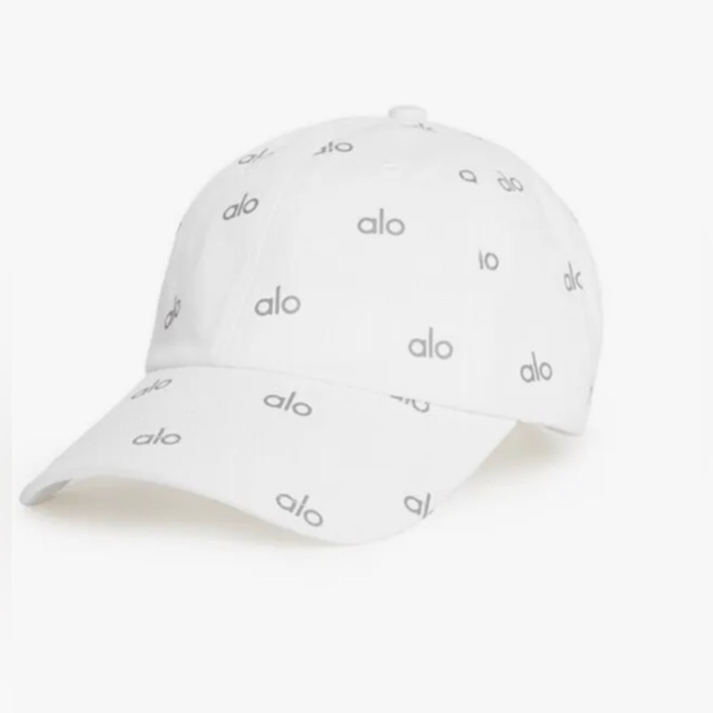 Alo Yoga White Logo All Over Cap Limited Edition Rare… - Gem